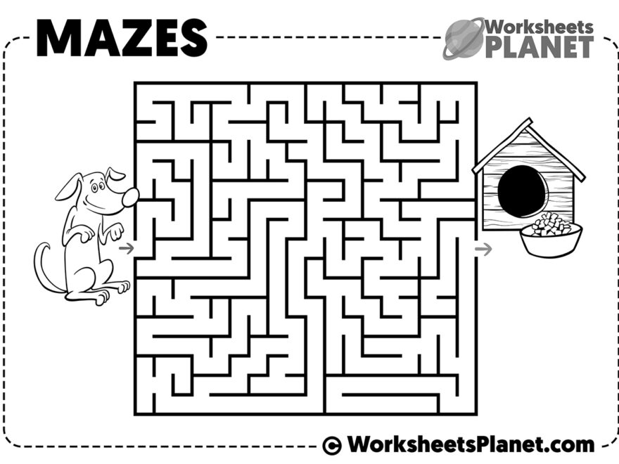 Printable Mazes For First Graders Printable Worksheets For Math
